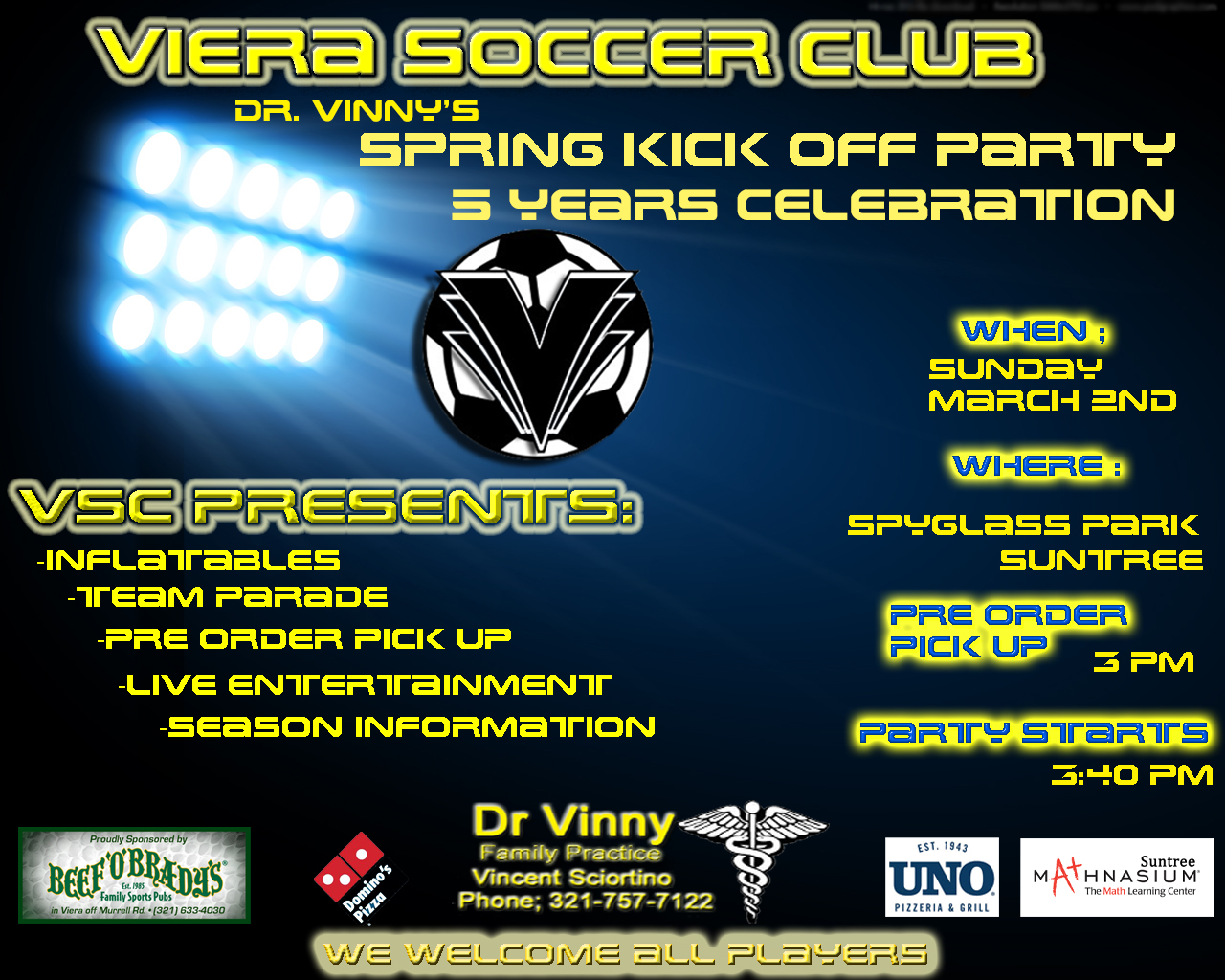Dr. Vinny’s Spring kick off party | Viera Suntree Soccer Club